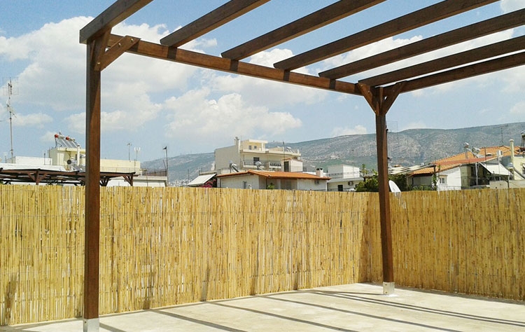 Περίφραξη Μπαλκονιού με Καλαμωτή | Ecoshadow.gr